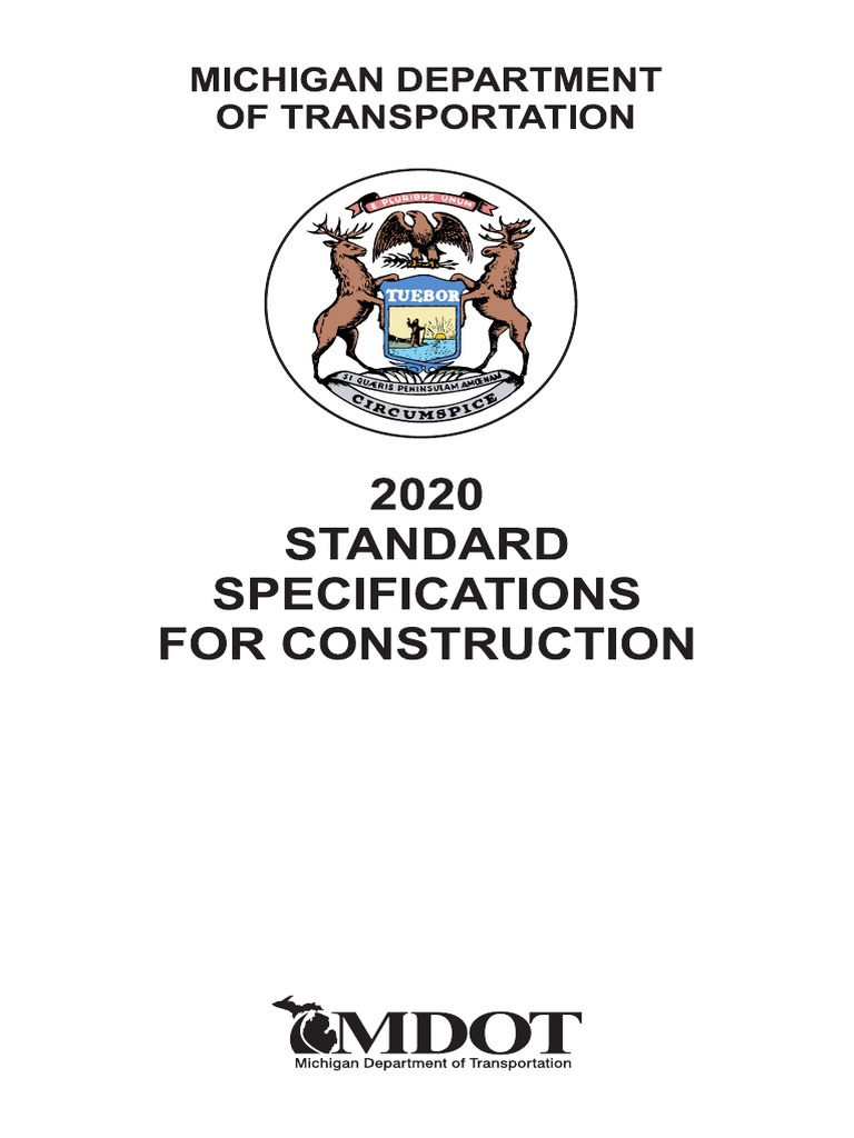 MDOT 2020 Construction Specs | PDF | Concrete | Road Surface