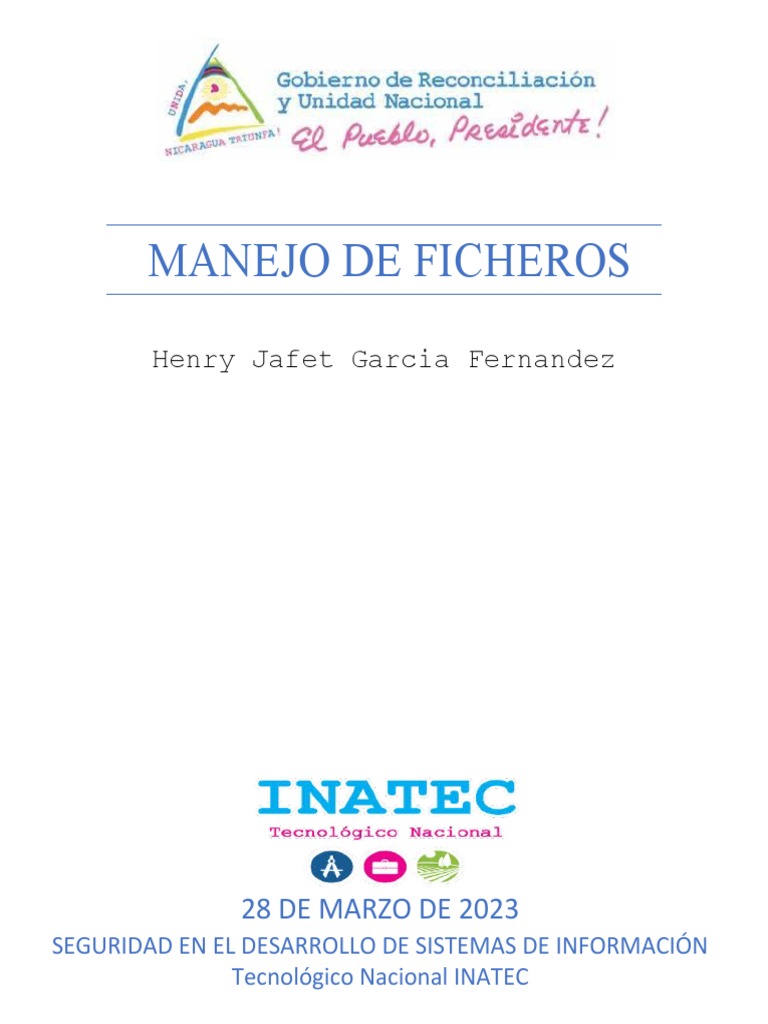 Tarea Manejo de Ficheros - Henry Fernandez | PDF Tarea Manejo de Ficheros - Henry Fernandez | PDF