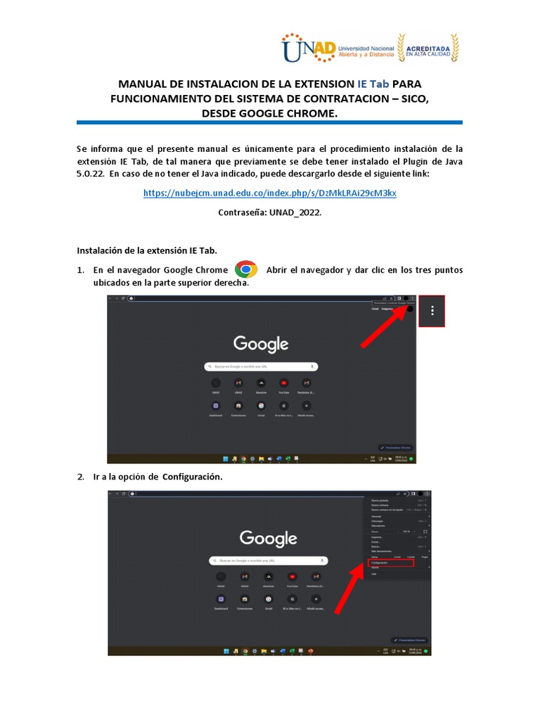 Manual Extension Chrome para SICO | PDF | Software del sistema | Ingeniería de software