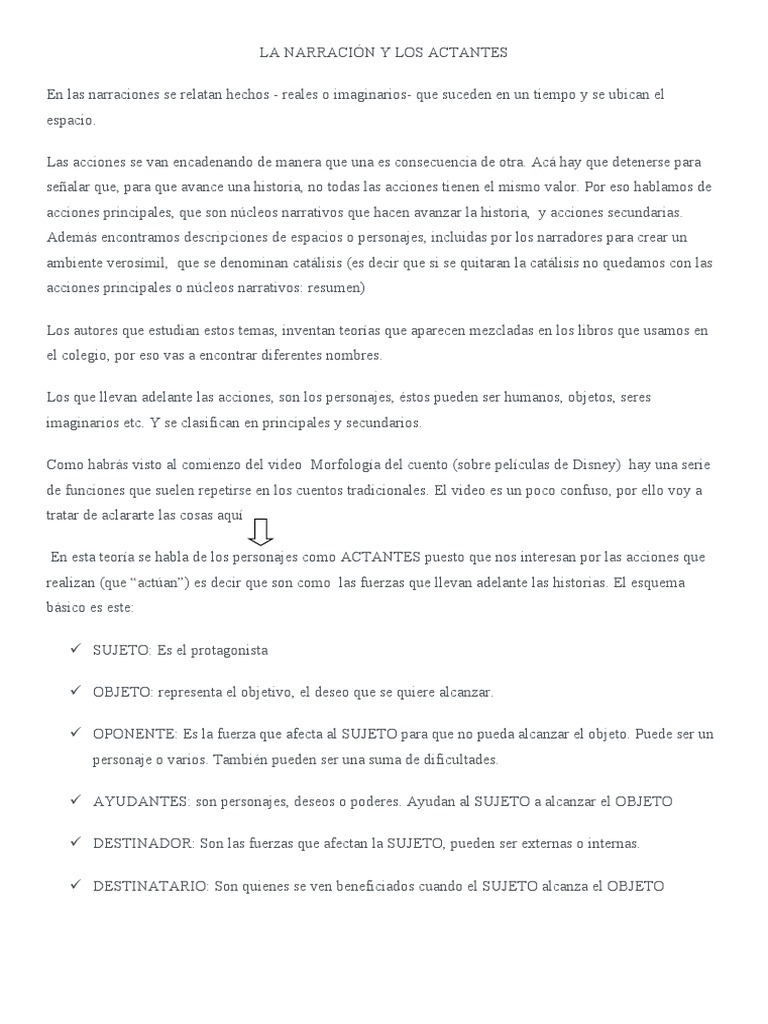 Esquema Actancial | PDF | Narración