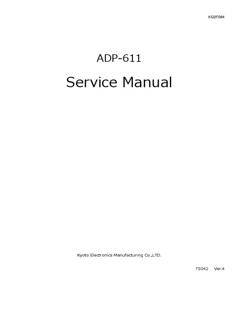 TS042 ADP-611 Service Manual Ver04 PDF | PDF | Electrical Connector ...