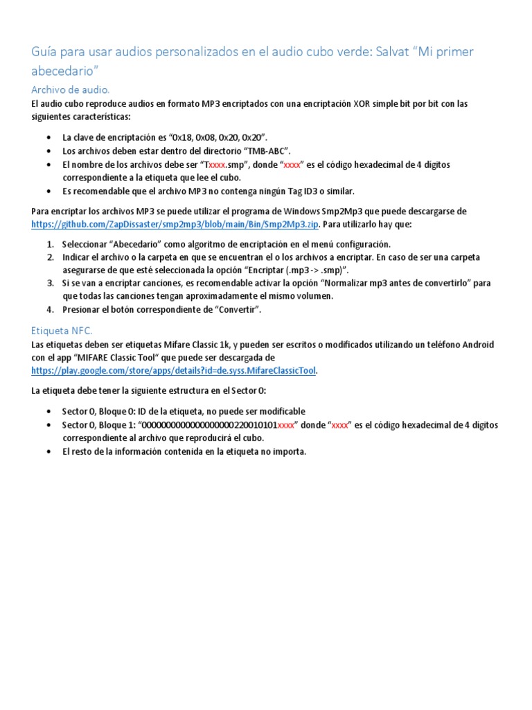 Guía para Usar Audios Personalizados en El Audio Cubo Verde Salvat PDF | PDF | Archivo de ...