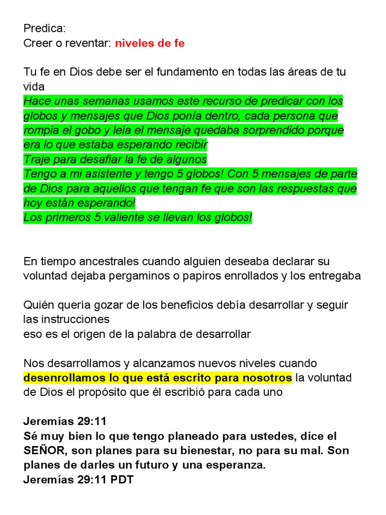 Niveles de Fe, Creer o Reventar | PDF | Oración | Abrahán