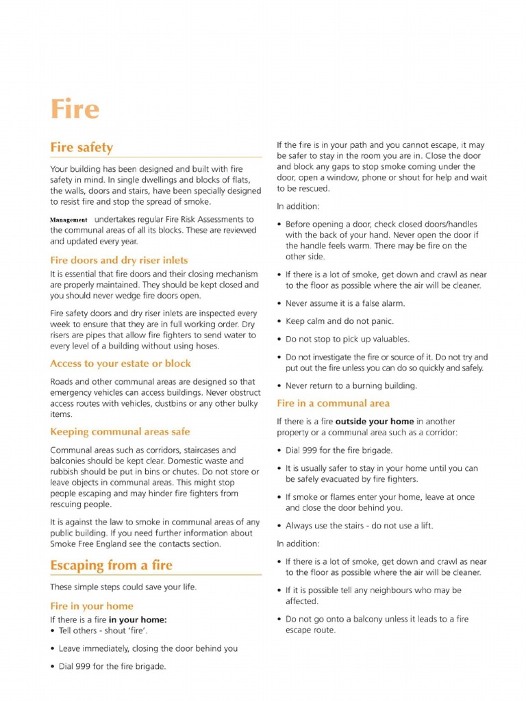 Fire Safety PDF | PDF