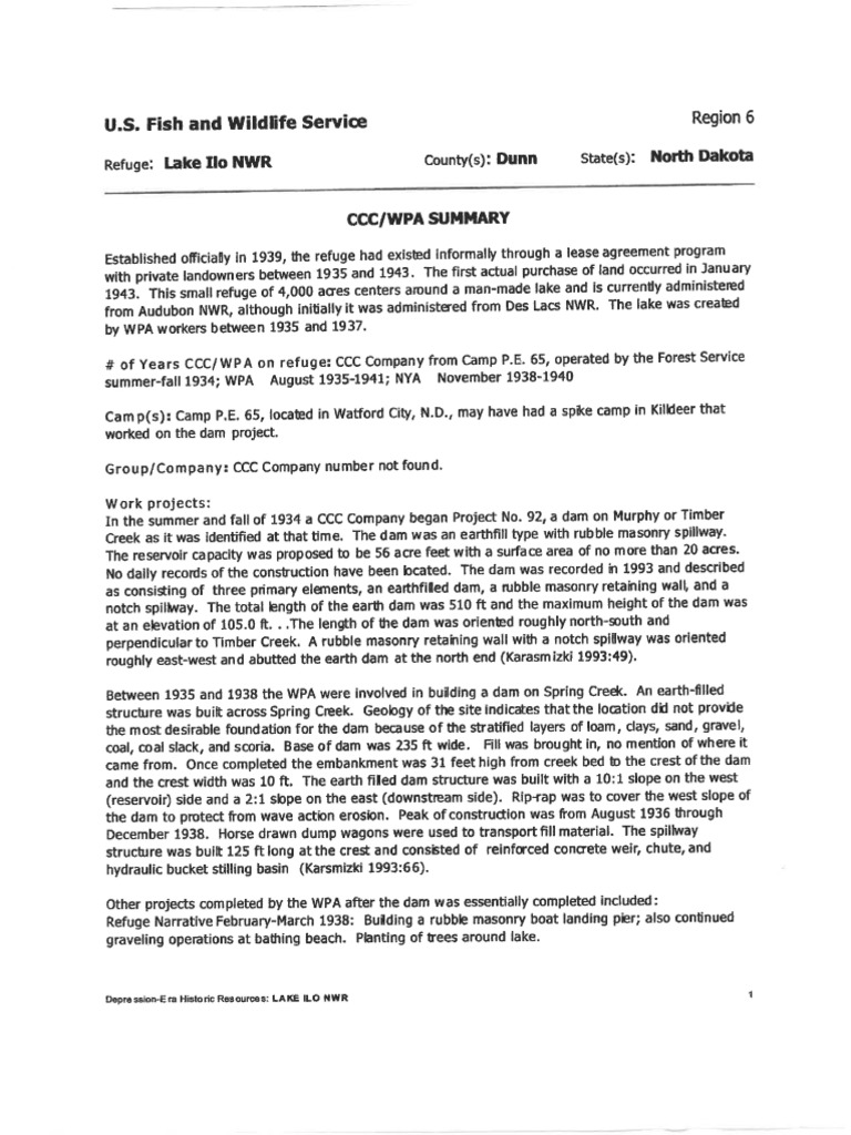 History of Spring Creek Dam | PDF