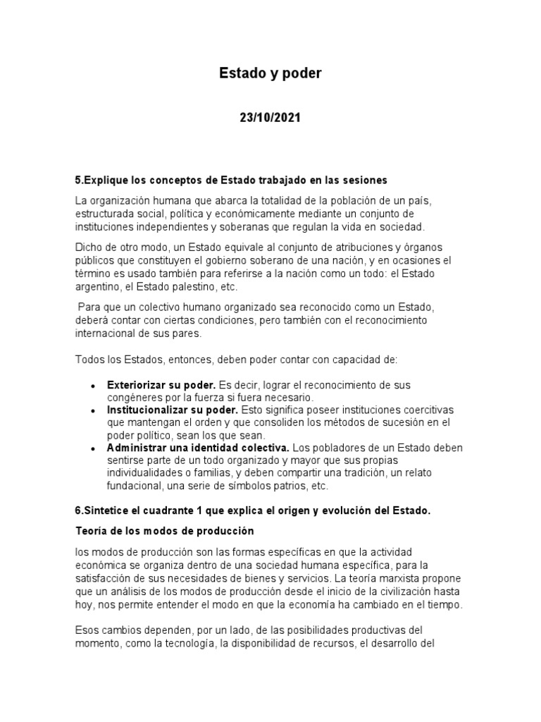 Estado y Poder Marcela - Esap | PDF | Estado (política) | Geopolítica