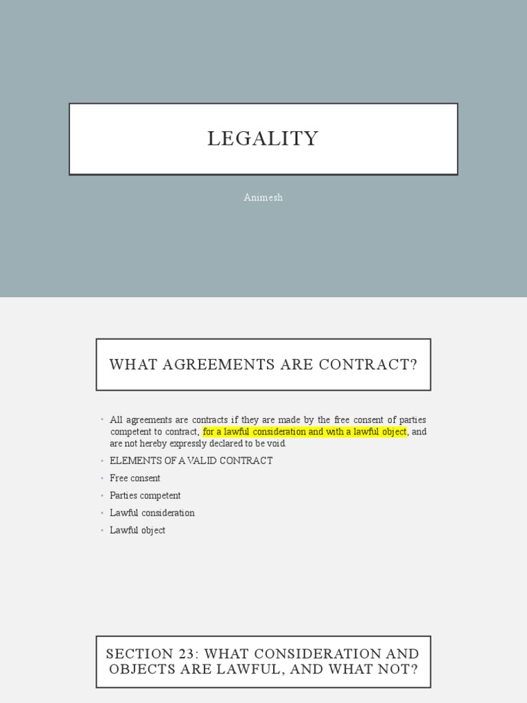 Legality | PDF | Guarantee | Consideration