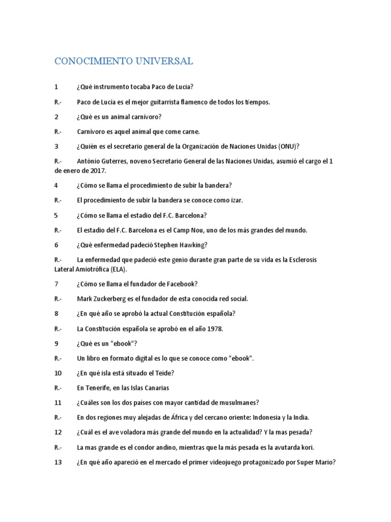 Conocimiento Universal | PDF