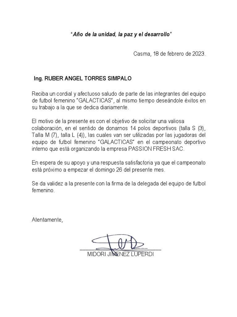 Solicitud de Donacion | PDF