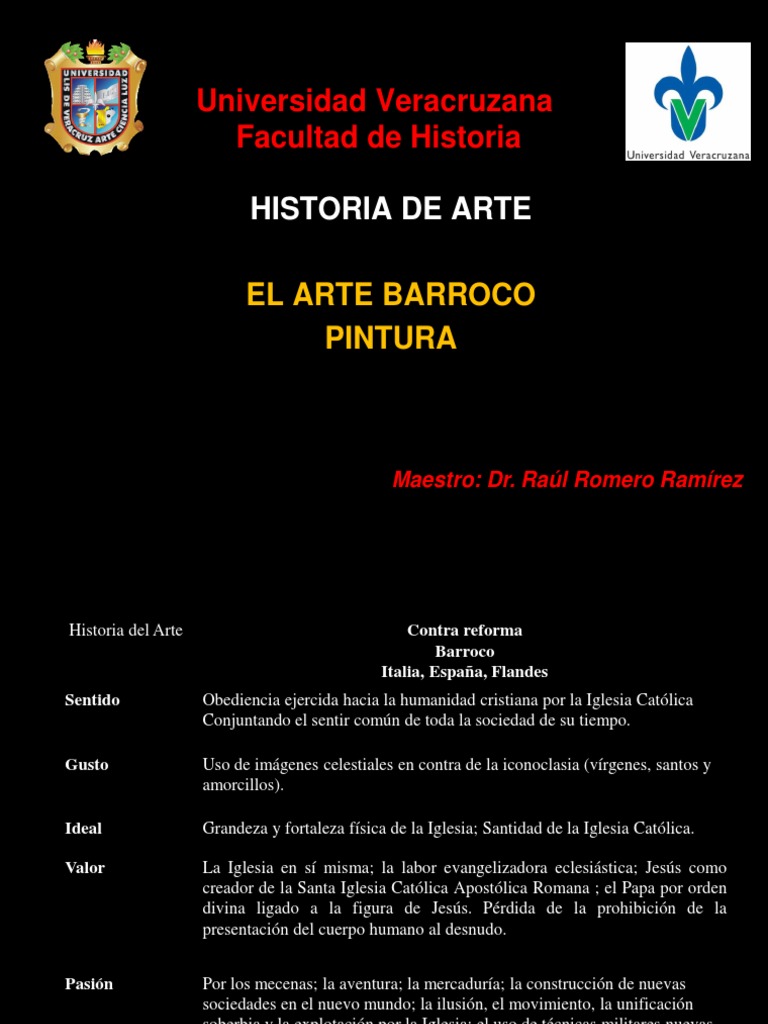 El arte barroco: La pintura durante la Contrarreforma y el surgimiento ...