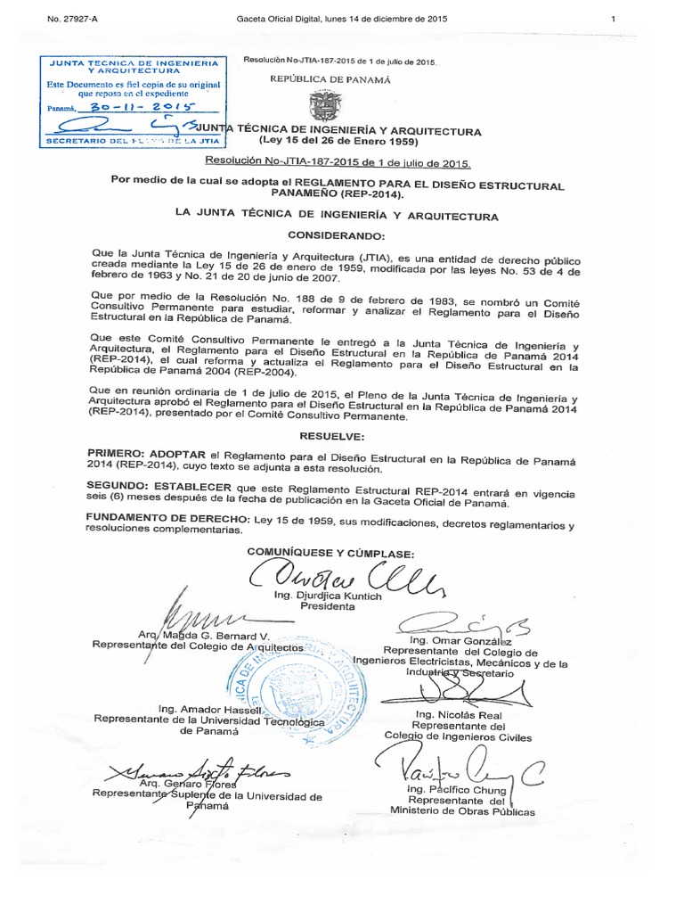 Reglamento Estructural Panameno 2014 REP PDF | PDF