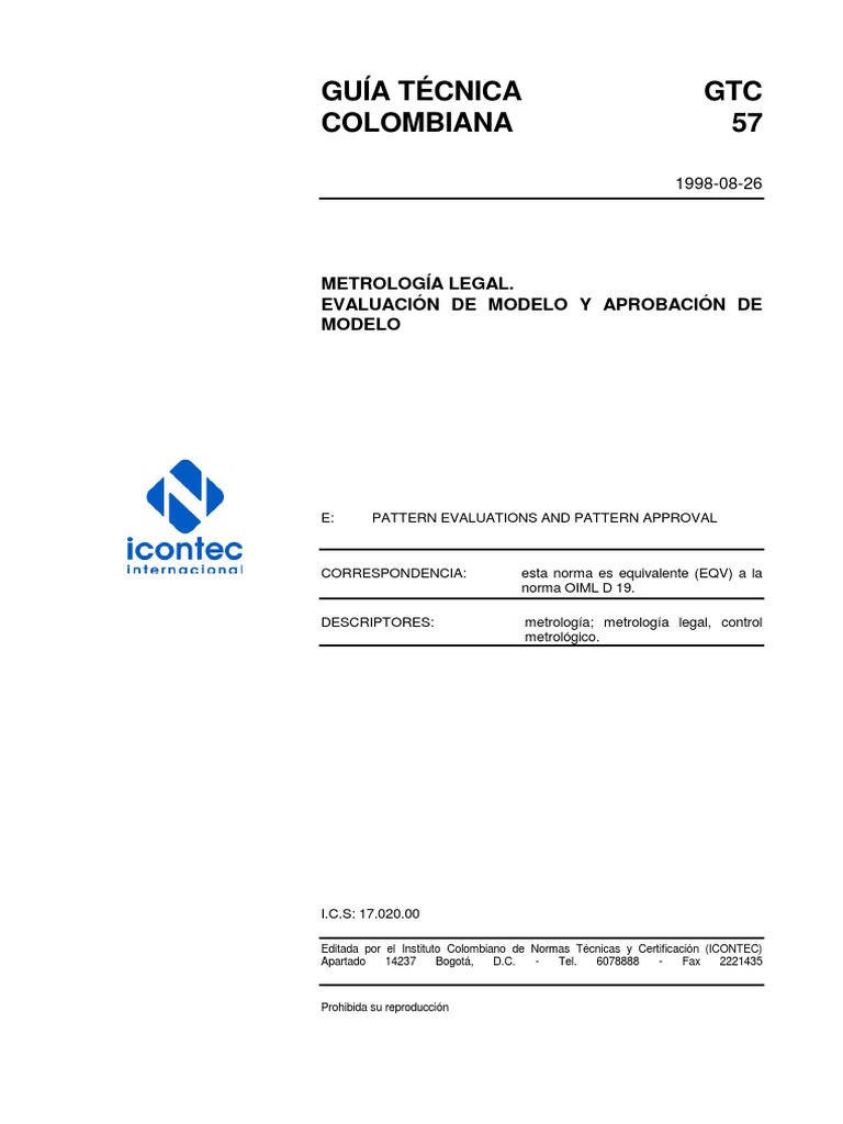Guía Técnica Colombiana 57 | PDF