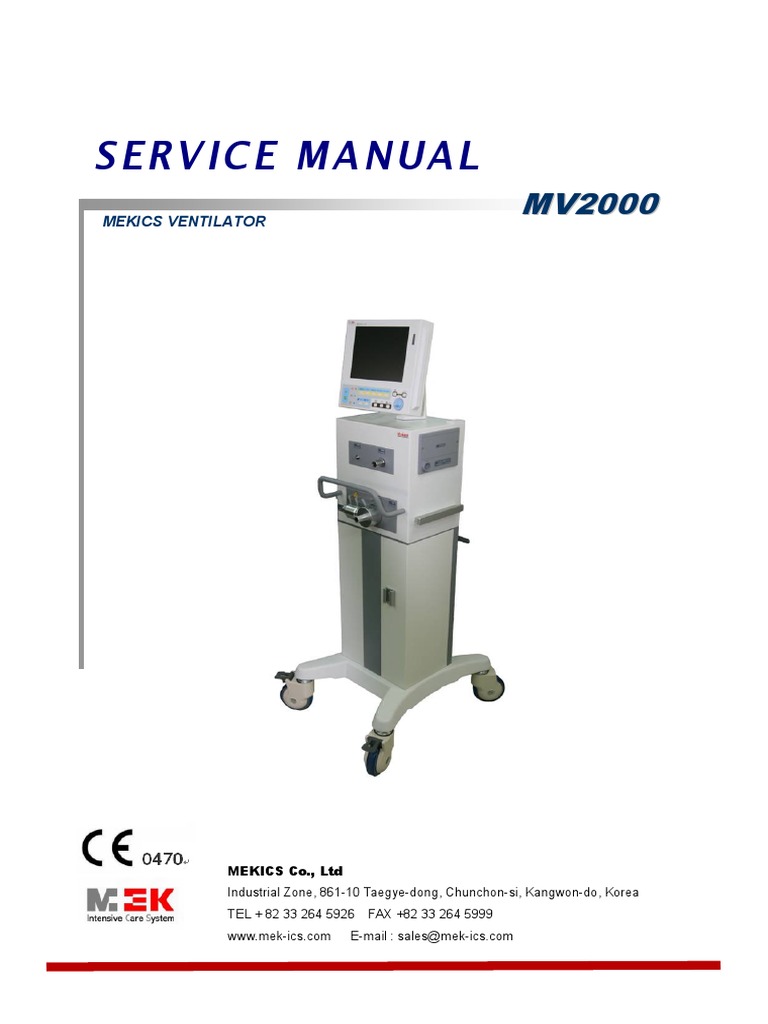 MV2000 Ventilator Service Manual | PDF