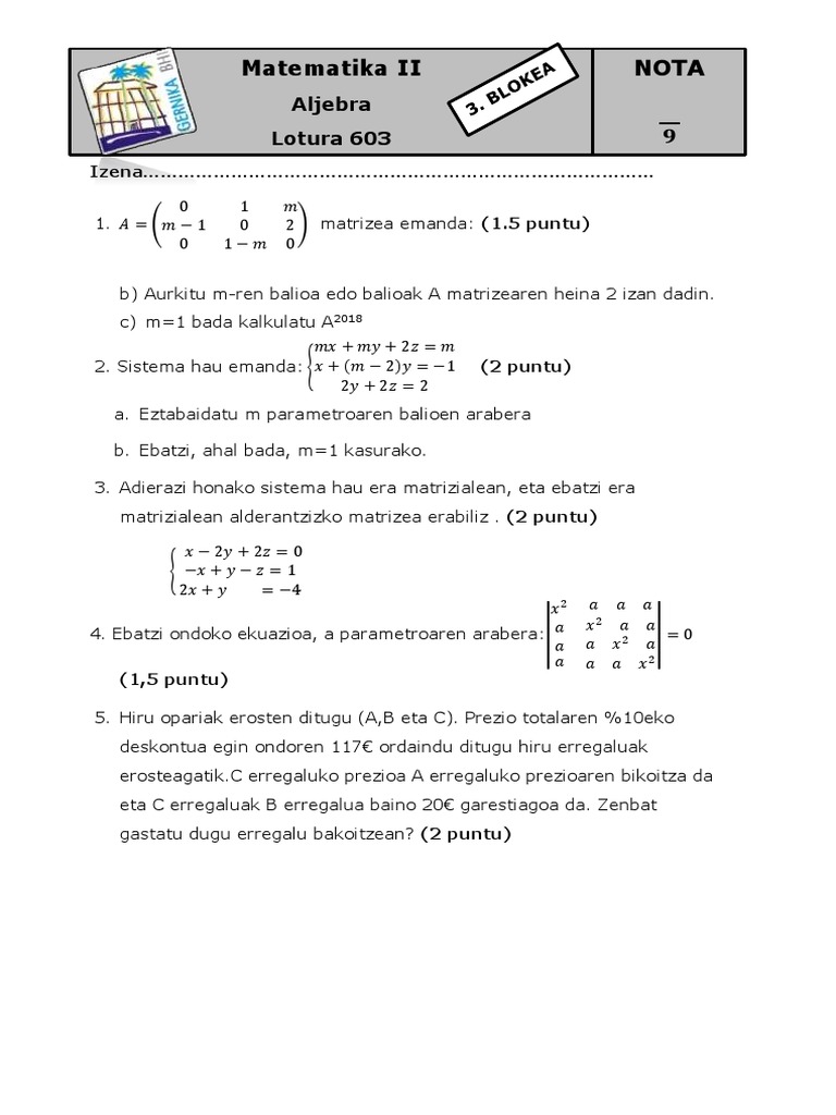 Lotura 603 Azterketa | PDF