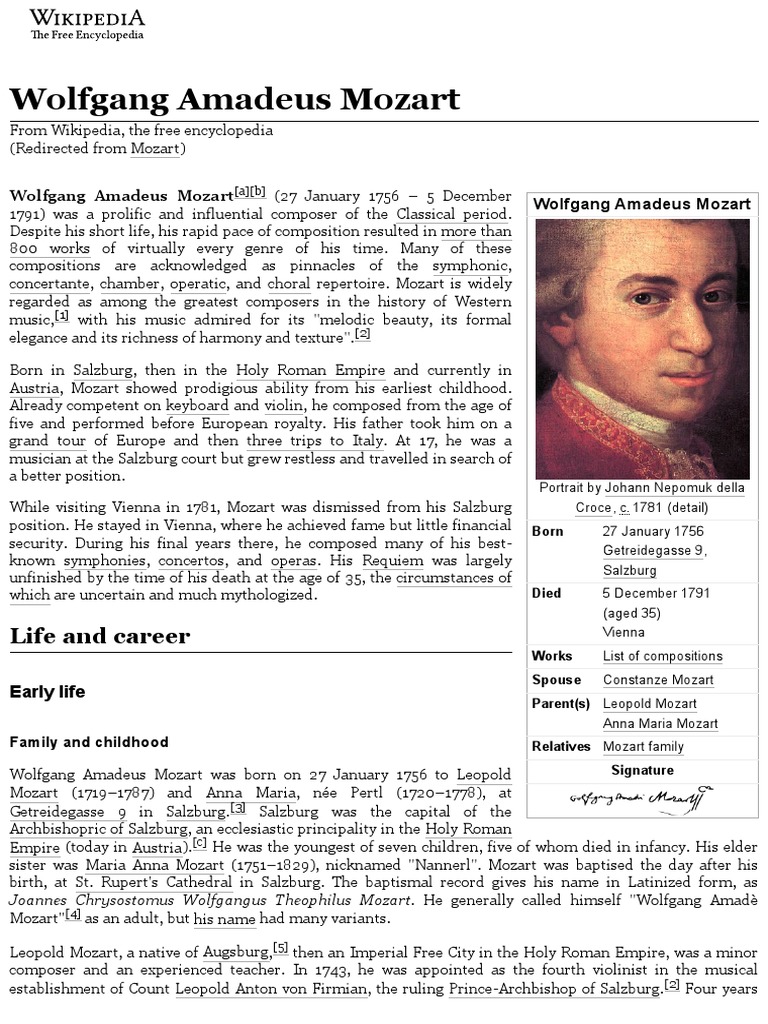 Wolfgang Amadeus Mozart - Wikipedia.pdf | PDF