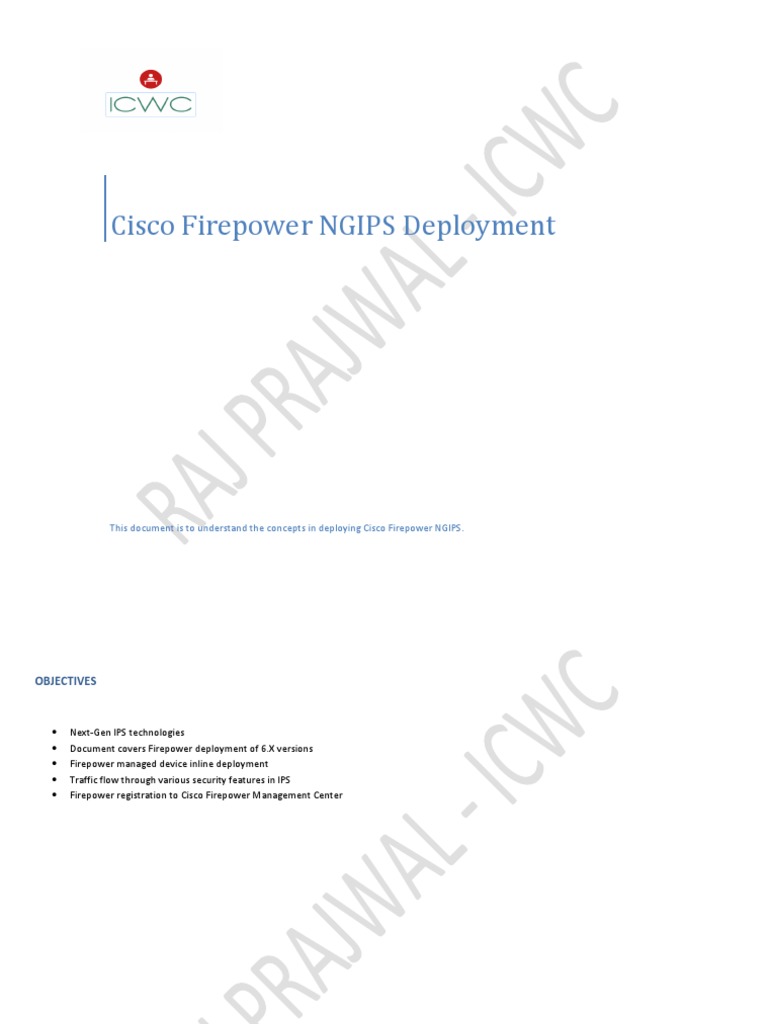 Cisco Firepower Ngips Deployment PDF | PDF | Firewall (Computing ...