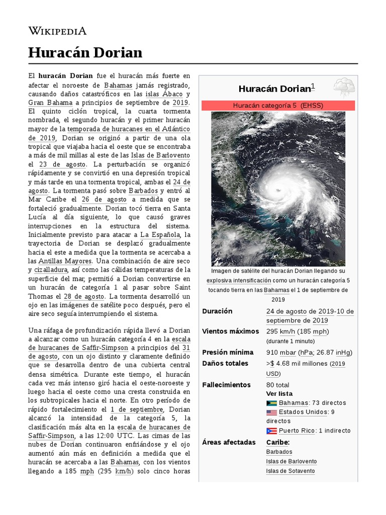 Huracán Dorian | PDF
