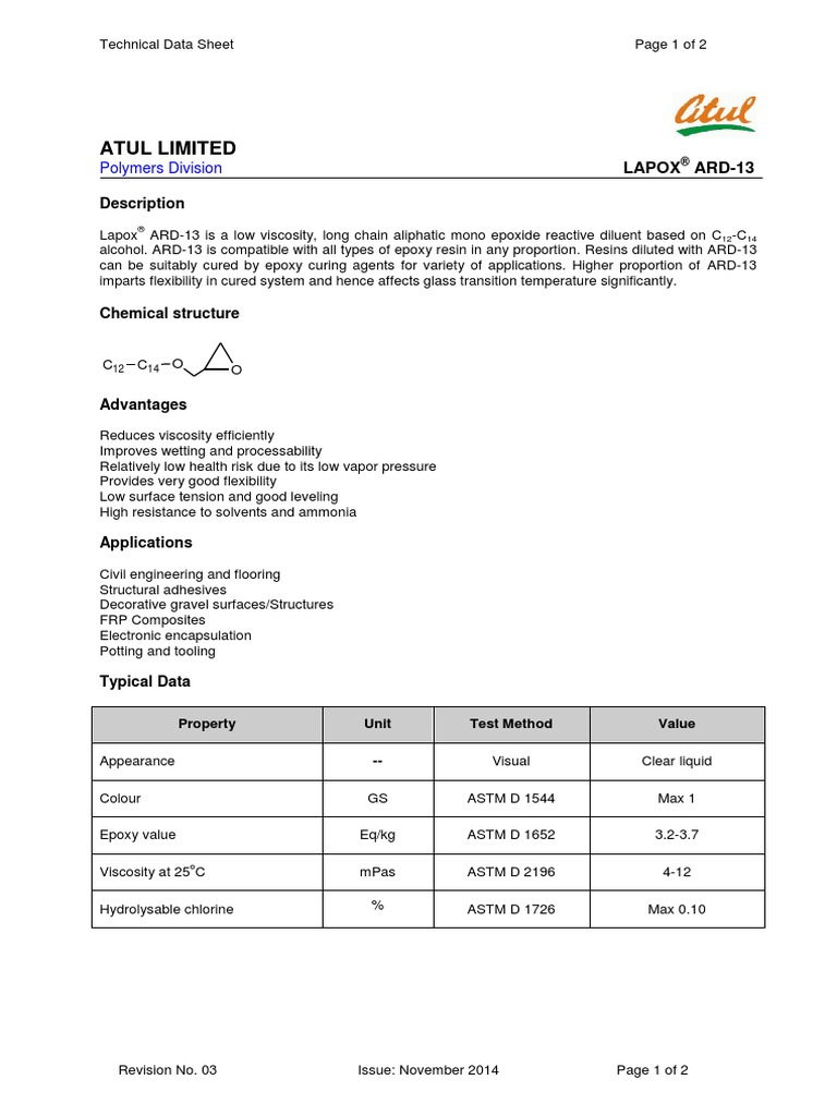 Lapox ARD-13 PDF | Download Free PDF | Epoxy | Secondary Sector Of The ...