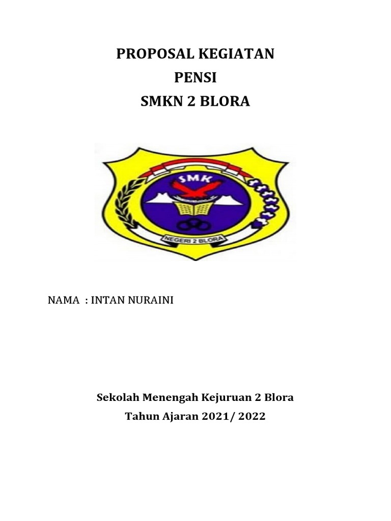 Proposal Pensi SMK N 2 Blora 2019 | PDF
