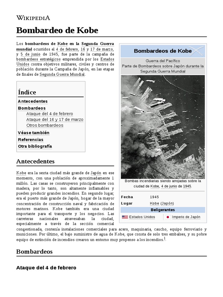 Bombardeo de Kobe PDF | PDF