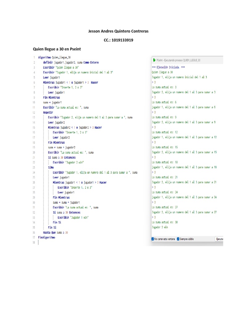 Juegos en Psein y Python | PDF