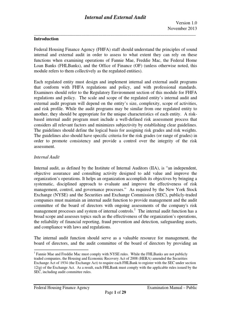 Internal and External Audit Module Final Version 1 0-508 | PDF