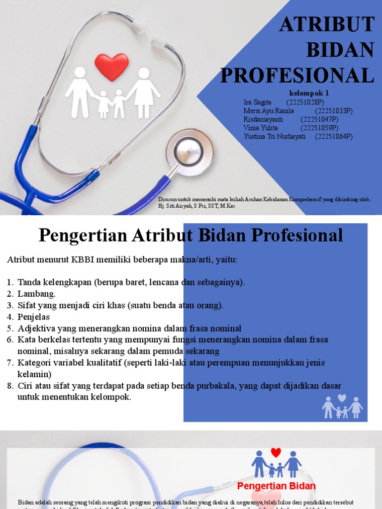 Kelompok 1 Atribut Bidan Profesional PPT - 2 | PDF