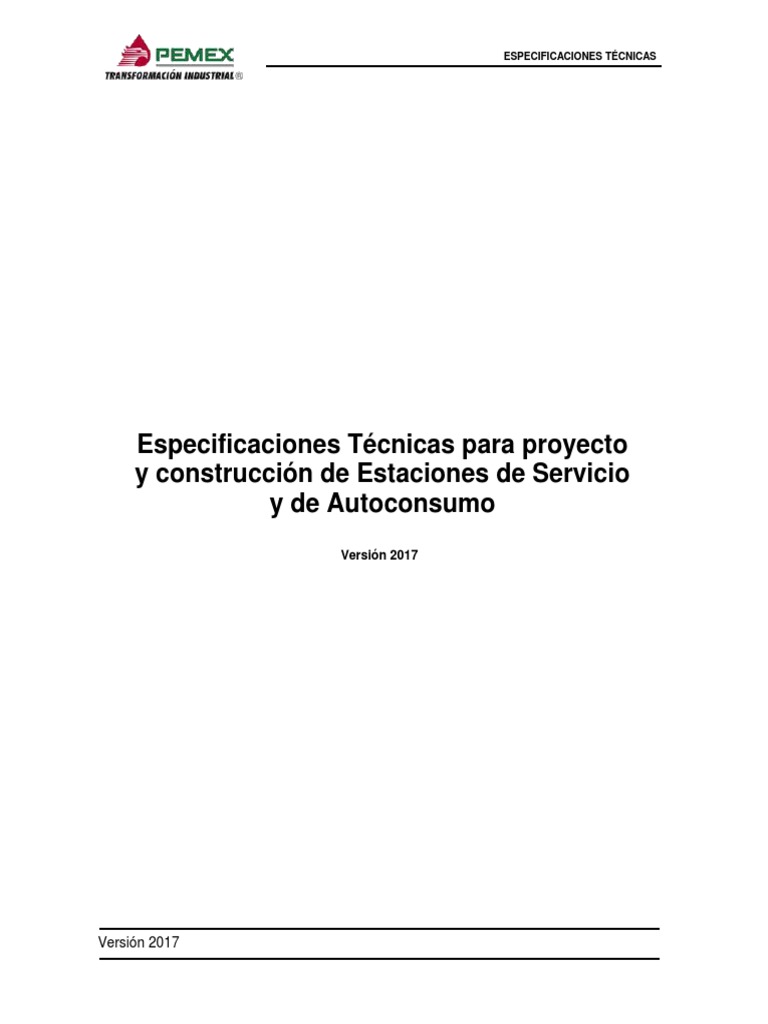 Especificaciónes Tecnicas para Proyecto y Construcción de Estaciones de ... Especificaciónes Tecnicas para Proyecto y Construcción de Estaciones de ...