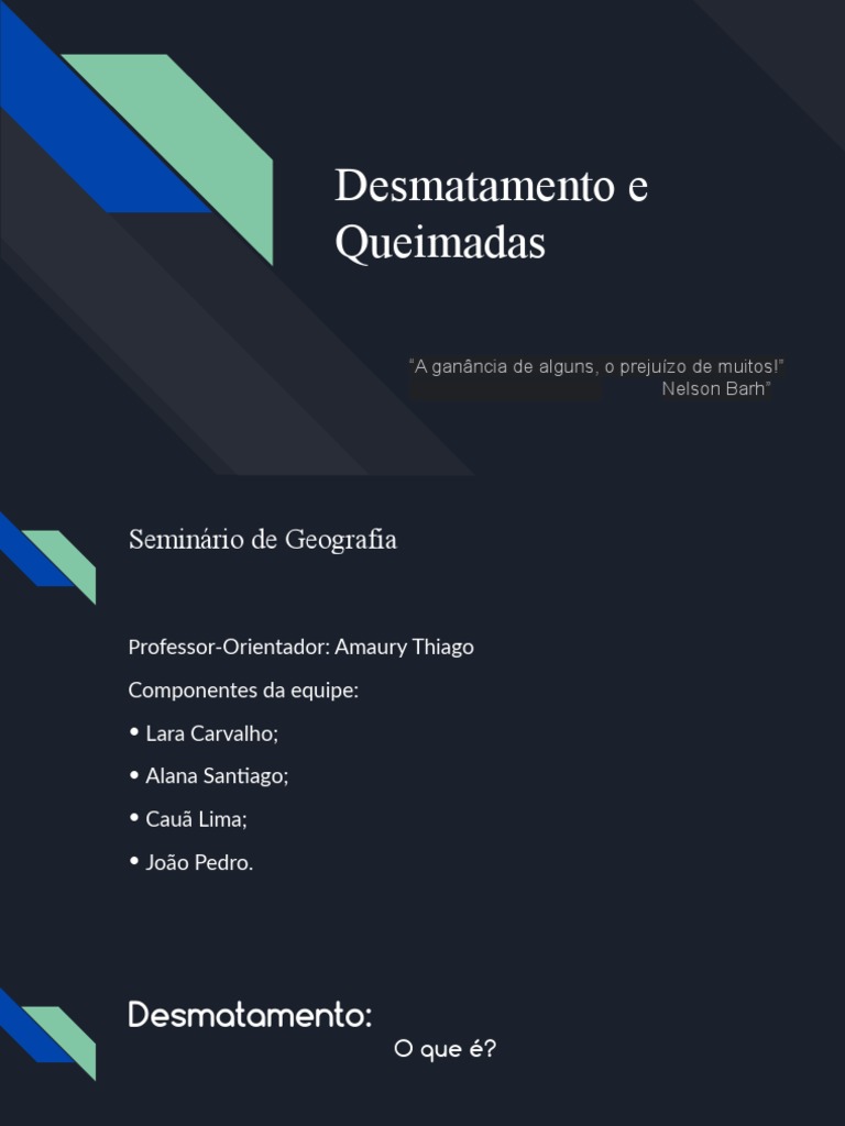 Desmatamento e Queimadas | Download grátis PDF | Desmatamento | Ambiente natural