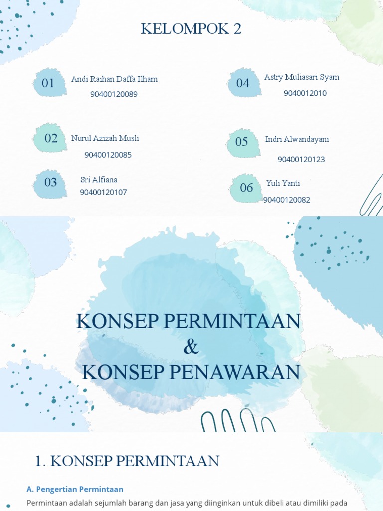 Kelompok 2 Konsep Permintaan & Penawaran | PDF