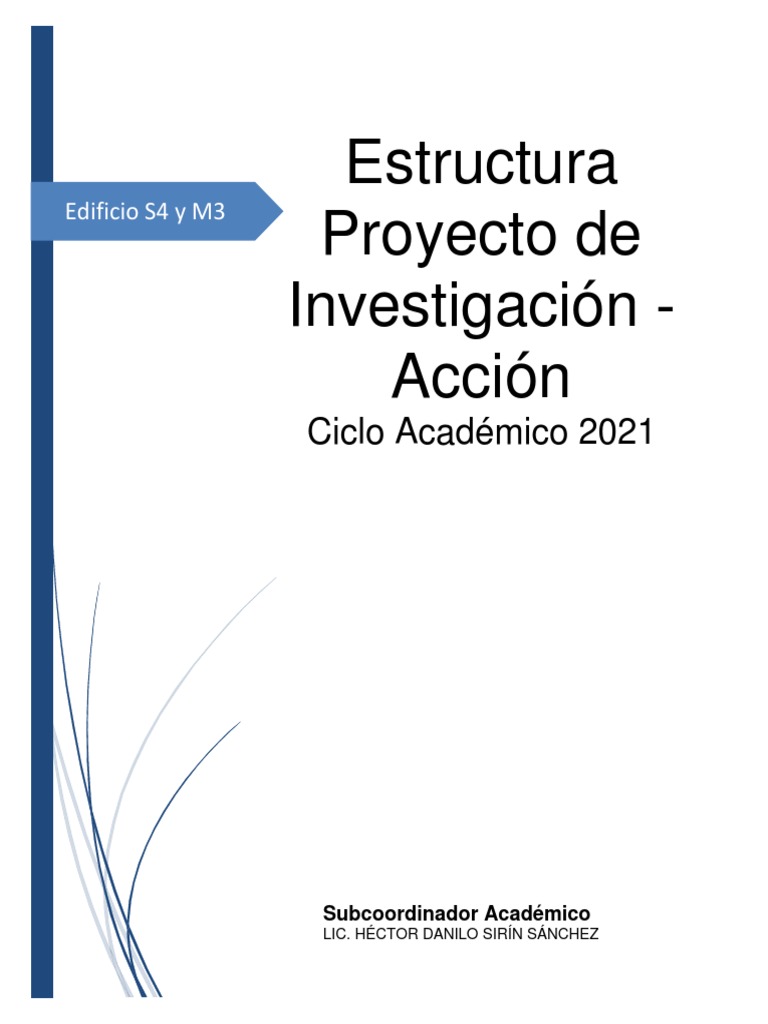 Estructura Para Redactar Un Proyecto de Investigación - Acción | PDF