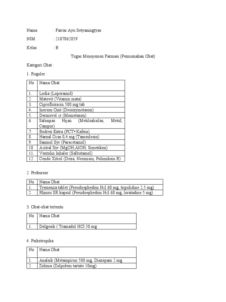 Pemusnahan Obat | PDF | Kesehatan Holistik | Sains & Matematika