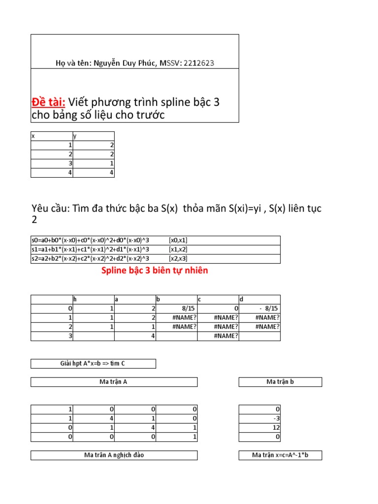Spline bậc 3 | PDF