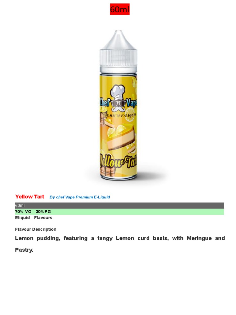 Chef Vape 2020 Flavor & Price List-60ml PDF | PDF