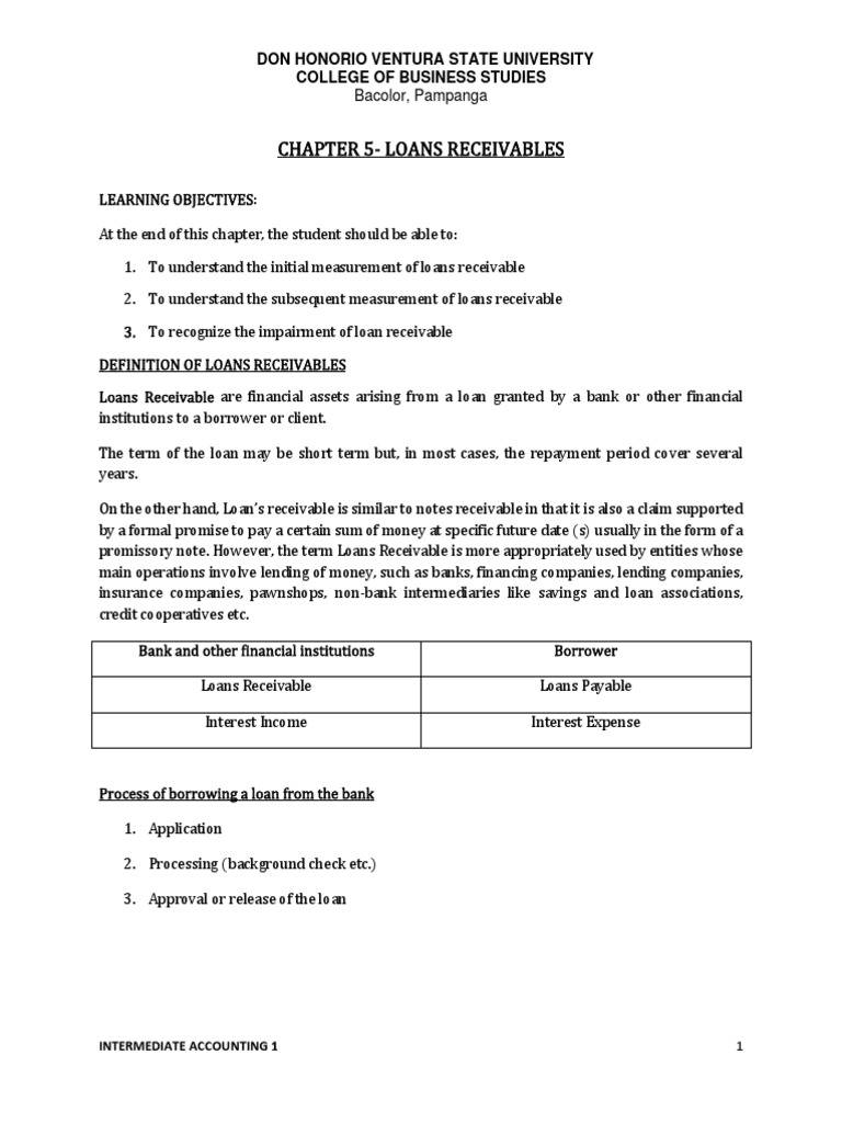 Loans Receivable | PDF