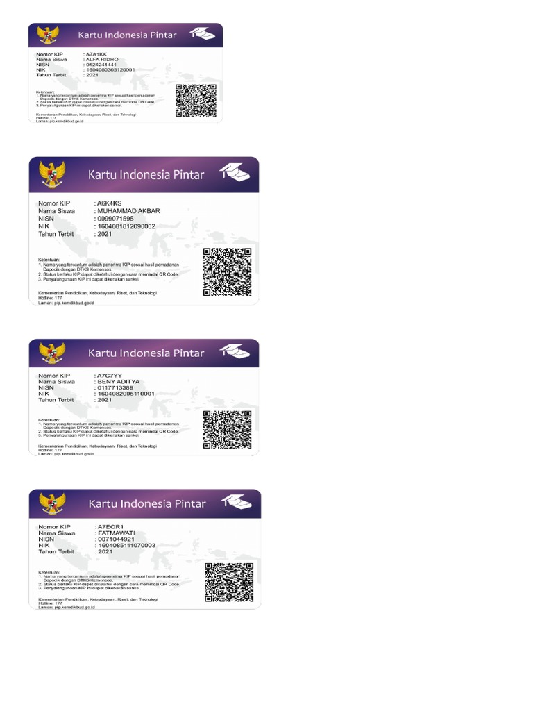 Kartu PIP.docx | PDF