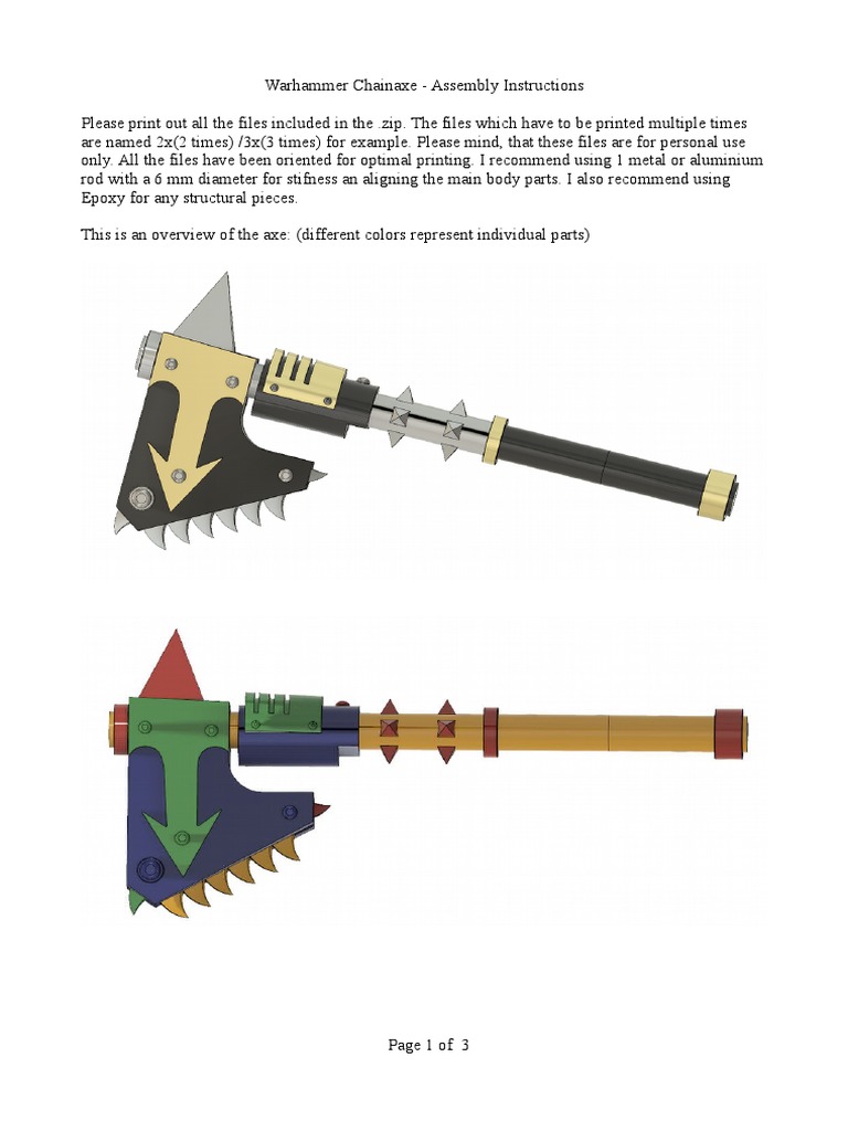 Warhammer Chainaxe DIY Guide | PDF
