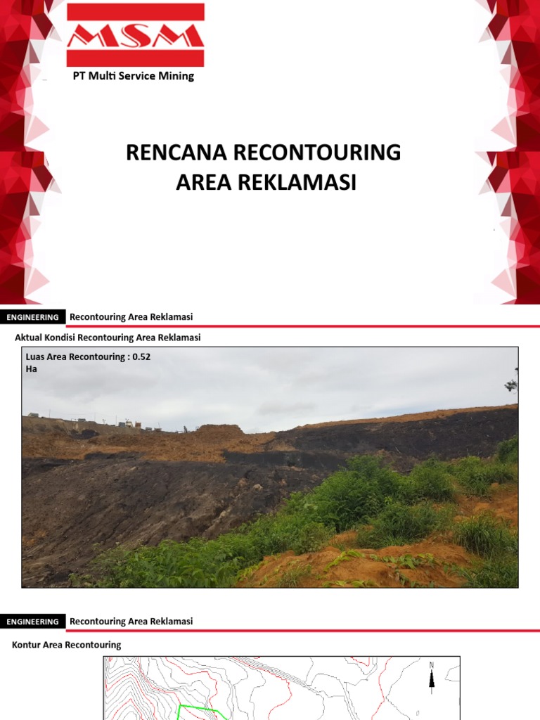 Rencana Recontouring Area Reklamasi | PDF