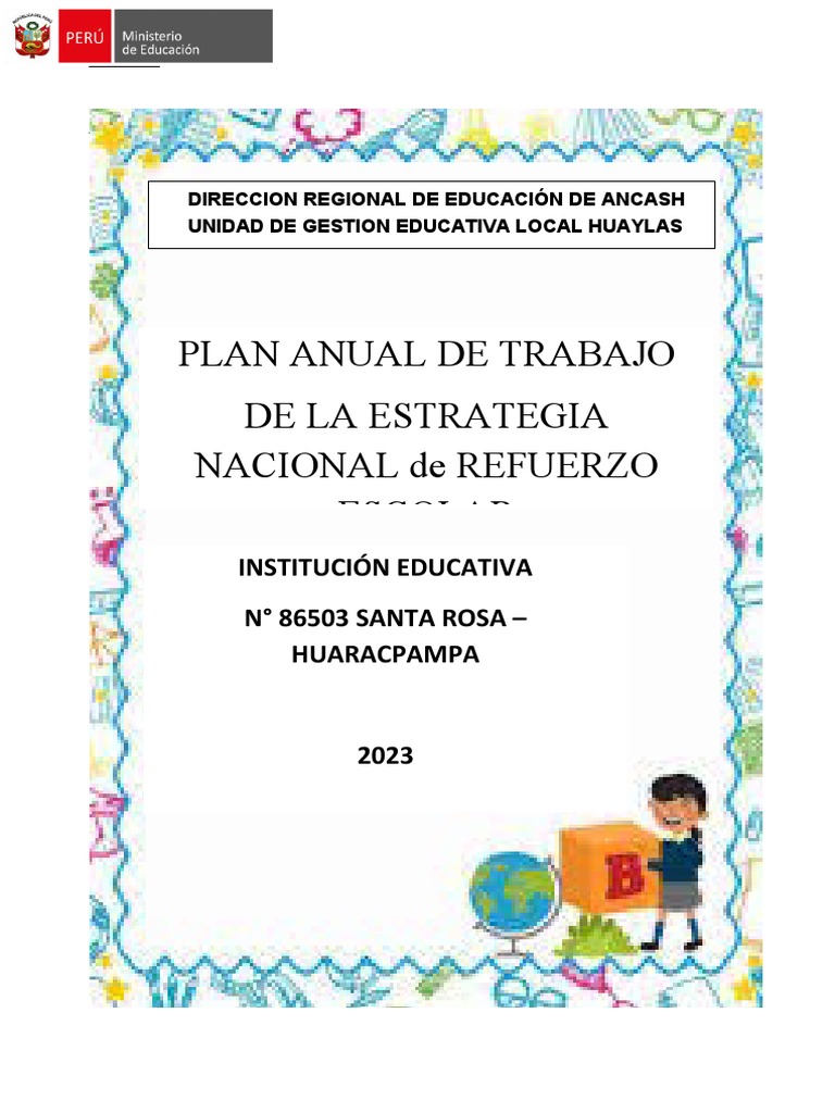 Plan De Refuerzo Escolar Comunicación Pdf