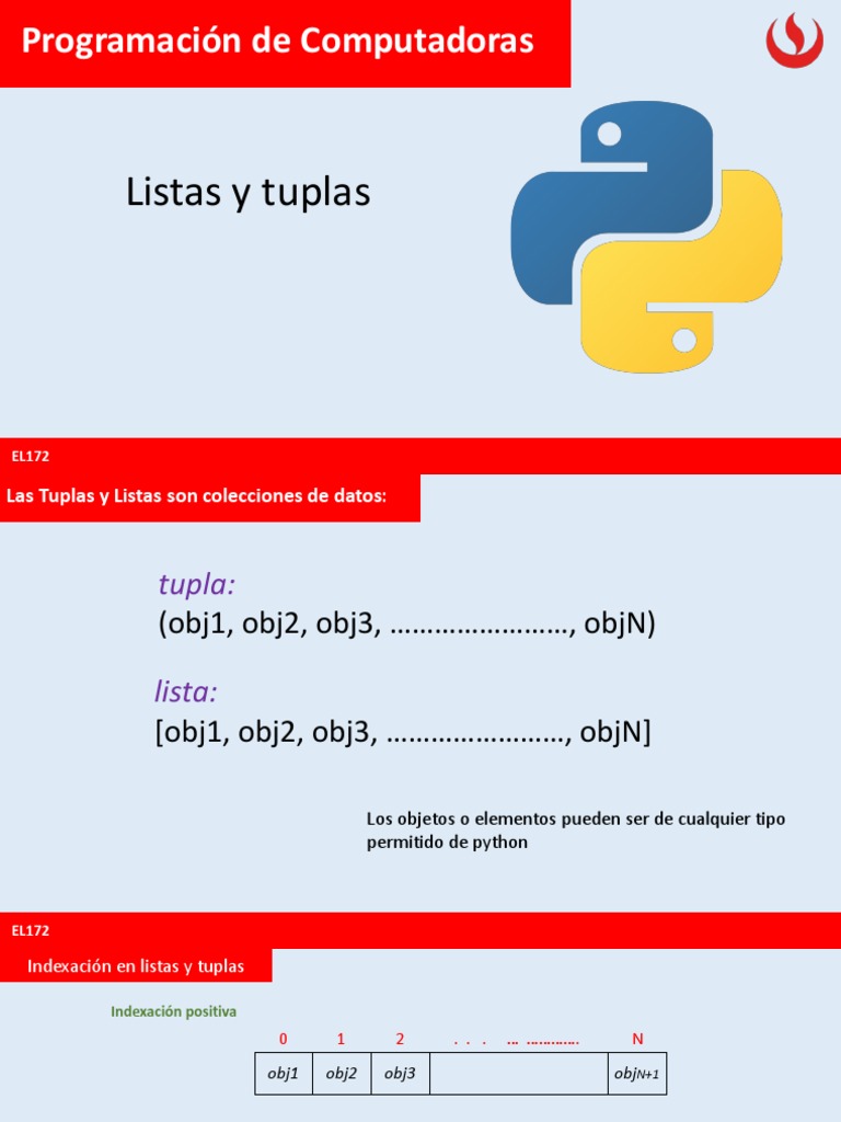 Listas y Tuplas en Python | PDF