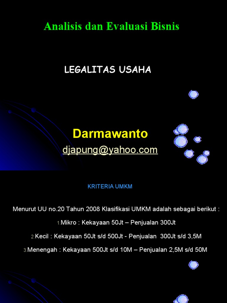 4. LEGALITAS USAHA.ppt | PDF