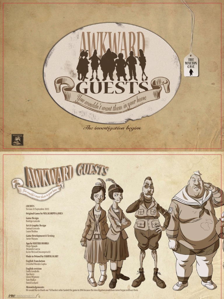 Awkward guests rulebook ed10 | PDF