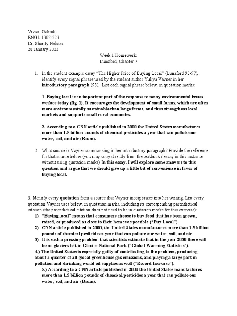 w1 Lunsford CH 7 Homework 1 | PDF | Peer Review | Academic Journal