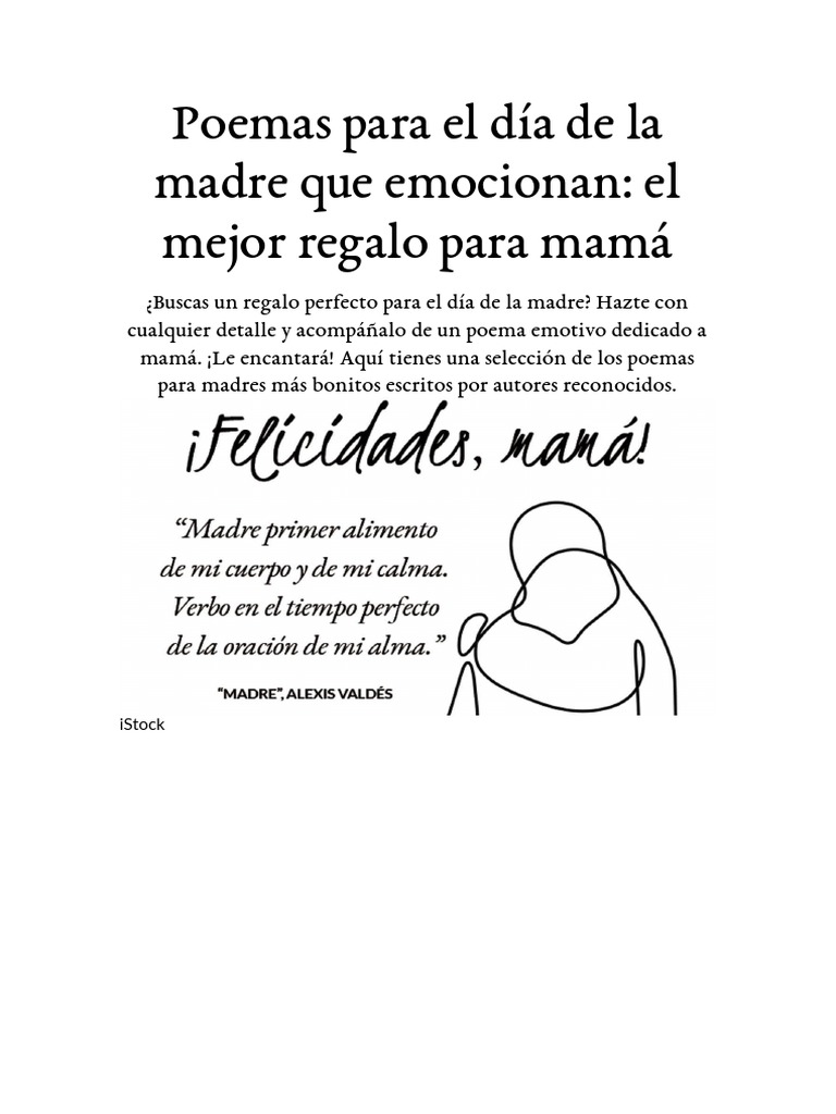 Como Hacer Poema Para Mama Pdf