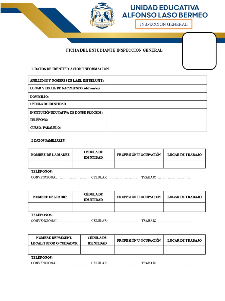 Ficha Estudiante | PDF