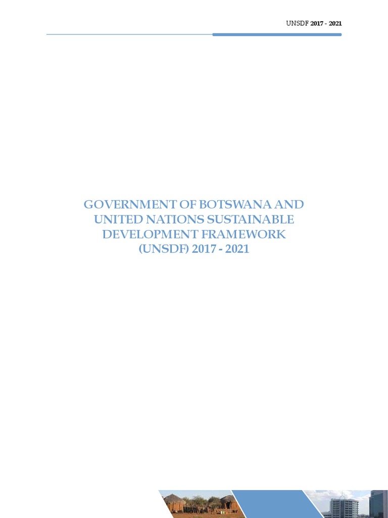 Botswana-UN Sustainable Development Plan | PDF