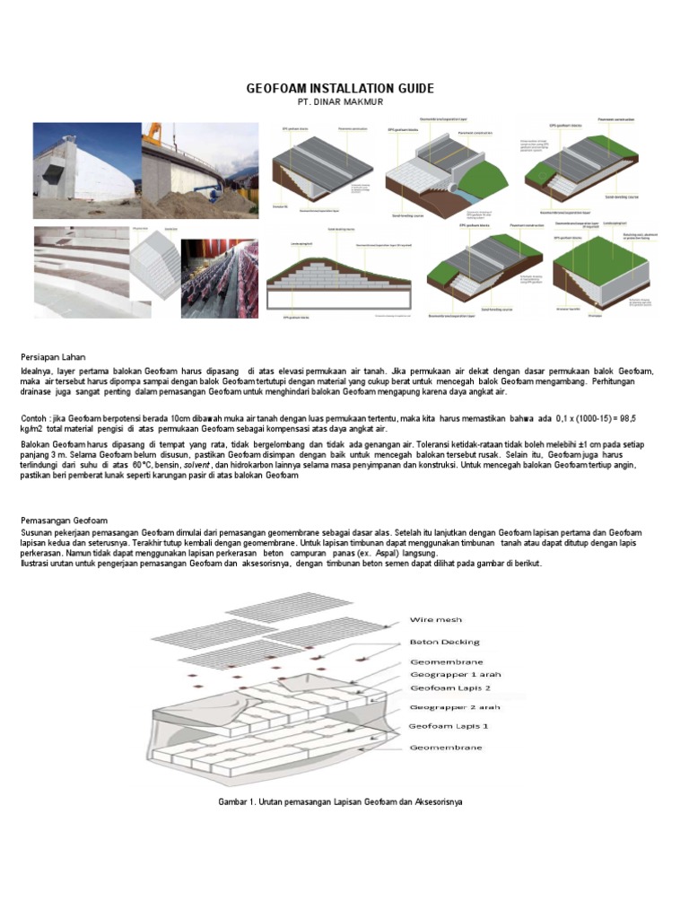 Panduan Pemasangan Geofoam PDF | PDF