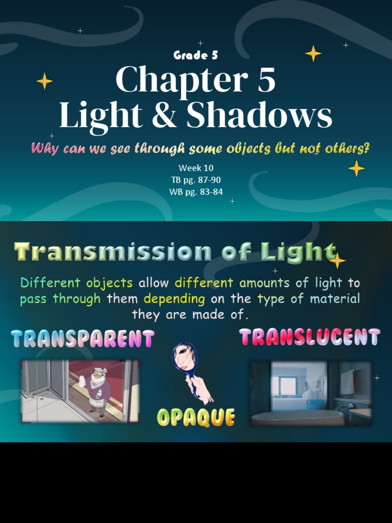 Grade 5 Science: Light & Shadows | PDF | Interior Design | Physical ...