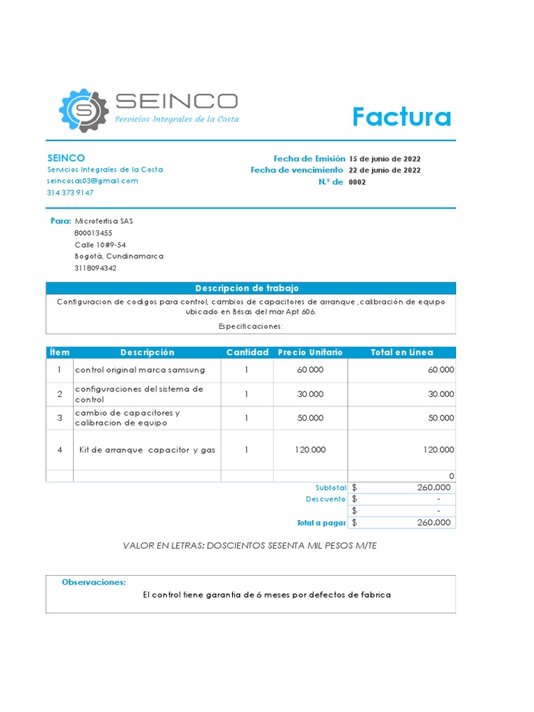 Factura 002 PDF | PDF