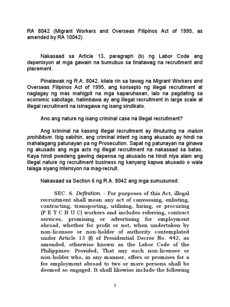 Illegal Recruitment | PDF | Crimes | Crime & Violence